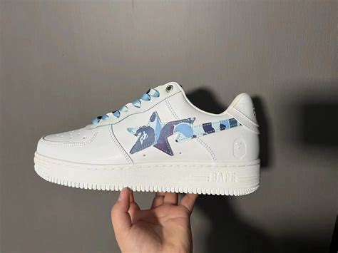 A Bathing Ape Bape Sta Low White Abc Camo Blue🧊how They Good Look R