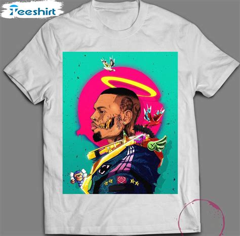 Chris Brown Colorful Shirt Breezy Chris Brown Trending Unisex T Shirt