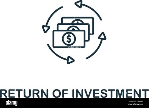 Return Of Investment Icon Line Simple Line Stock Market Icon For