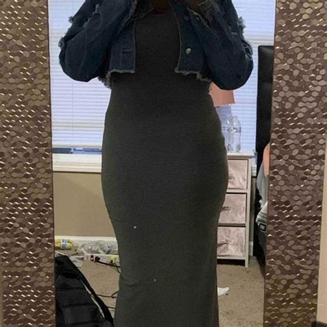 Super Cute Sundress All Size M Grey Black Blue Depop