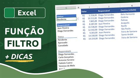 Como Usar A Função Filtro No Excel