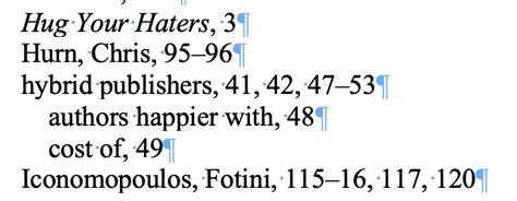 Use This Simple Hack To Create An Index For Your Published Book Using Nothing Microsoft Word