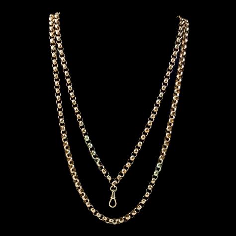 Antique Victorian Chunky 9ct Gold Guard Chain Antique Jewellery Online