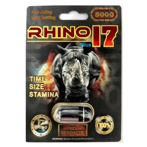 Rhino 17 5000 Plus Sex Pill For Men 9 00