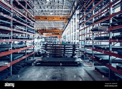 Assembly Workshop At Big Industrial Plant Tractor Assembling Stock