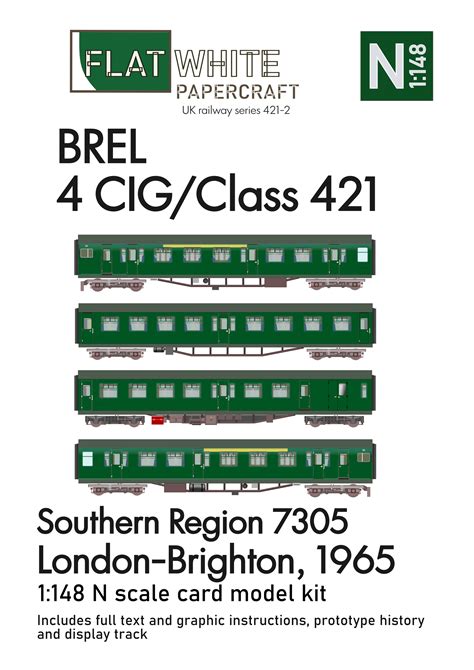 1148 N Scale Class 4214 Cig Br Southern Region Green Paper Model