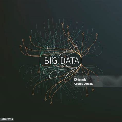 Ilustrasi Big Data Abstrak Aliran Informasi Ilustrasi Stok Unduh