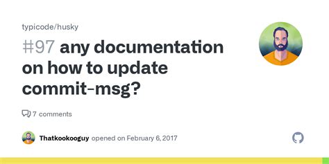 any documentation on how to update commit msg · issue 97 · typicode