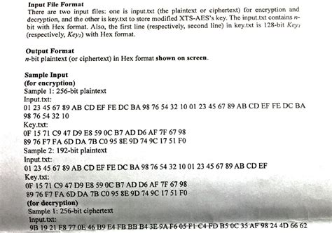 solved final project 1 a modified xts aes encryption and