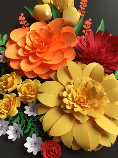 3d Flower Wall Art Handcrafted Multicolor Tulips Rose Mum Spring Floral