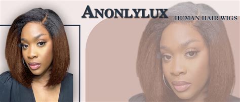 Anonlylux Ombre Brown Kinky Straight Short Bob Wig Human