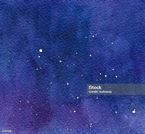 어두운 배경에 수채화 다채로운 패턴 다채로운 우주 추상 과학 다채로운 추상별의 밤 복고풍 배경 공간 배경입니다 수채화 추상적 인 질감 파란색 배경 과학에 대한 스톡 벡터