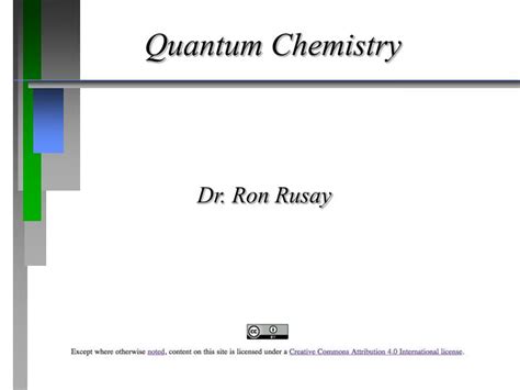 PPT Quantum Chemistry PowerPoint Presentation Free Download ID