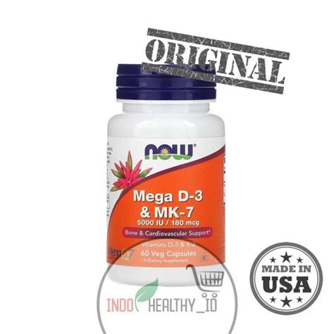 Promo Vitamin Mega D3 Mk7 180 Mcg 5000 Iu 60 Capsules Diskon 33 Di