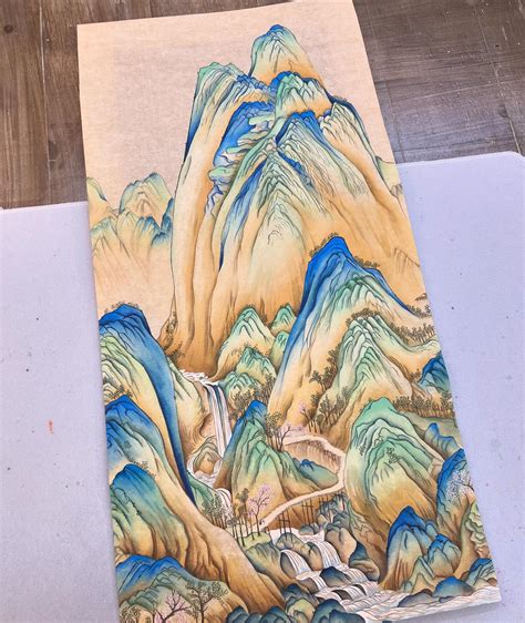 윤 이 贇 巸 작업실 청록산수화 Instagram