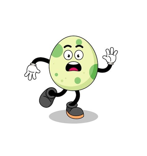 Premium Vector Slipping Spotted Egg Mascot Illustration