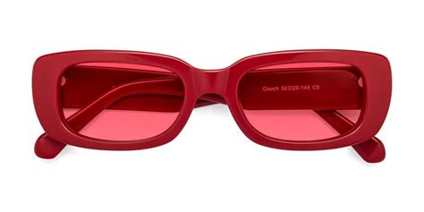 Red Sun Glasses Red Tinted Trendy Sunglasses Pair Of Glasses Cool Glasses