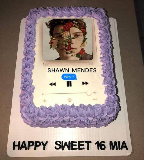 Shawn Mendes Birthday 18th Birthday Cake Husk Sweet 16 Amelia Food