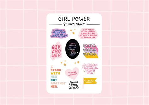 Buy Girl Power Women Empowerment Sticker Sheet Online In India Etsy