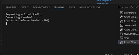 Vscode Con T Connect Azure Cloud Shell Issue 864 Microsoft Vscode