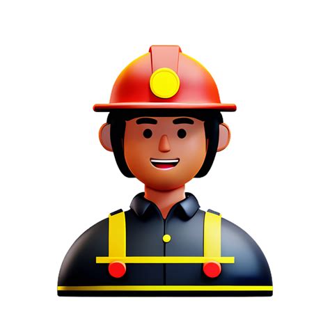 Fire Fighter 3d Profession Avatars Illustrations 28029010 Png