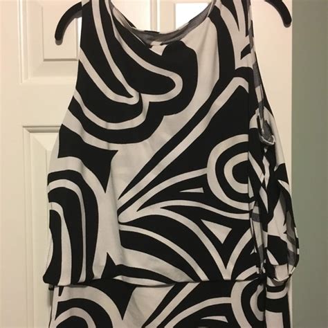 Ann Taylor Tops Ann Taylor Sleeveless Black White Blouse Xl Poshmark