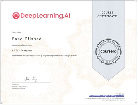 Ai Machinelearning Andrewng Coursera Lifelonglearning Saad Dilshad