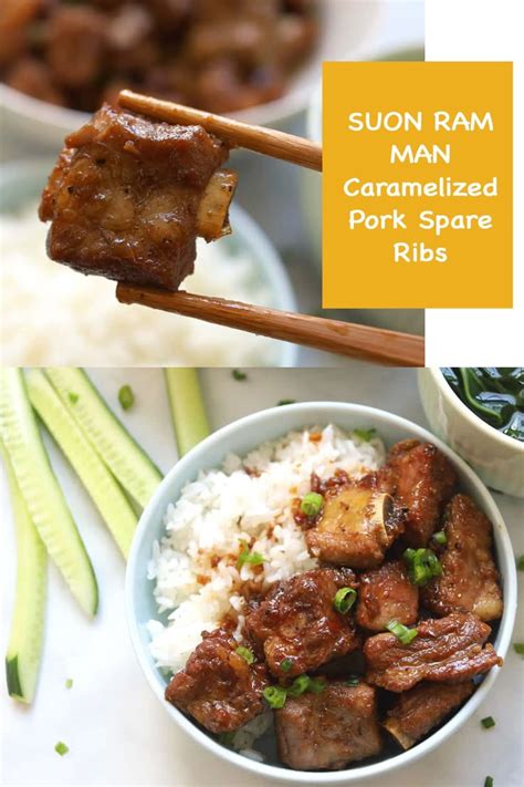 Vietnamese Recipes Suon Ram Man Caramelized Pork Spare Ribs