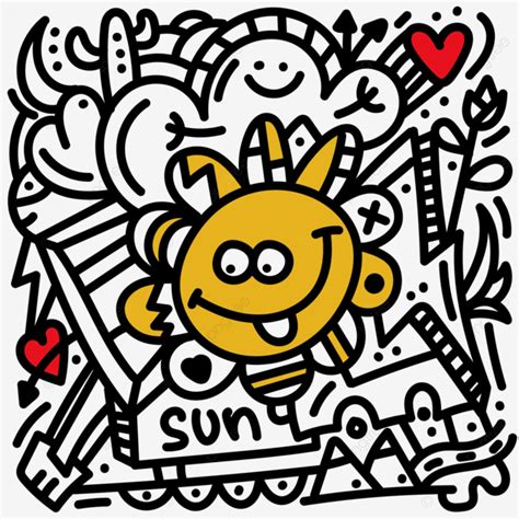 태양 낙서 그리기 벡터 태양 낙서 그림 Png 일러스트 및 벡터 에 대한 무료 다운로드 Pngtree