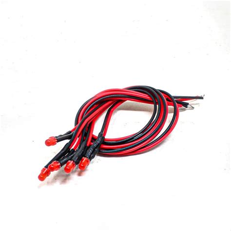 5 9v Red Led Indicator 3mm Light With 20cm Cable Pack Of 5 Buy Online At Low Price In India