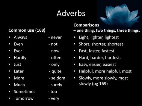 Ppt Adjectives Adverbs Parallel Structure Powerpoint Presentation
