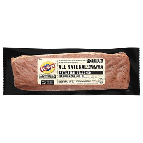 Hatfield Pork Loin Fillet Dry Rubbed Rotisserie Seasoned 22 Oz