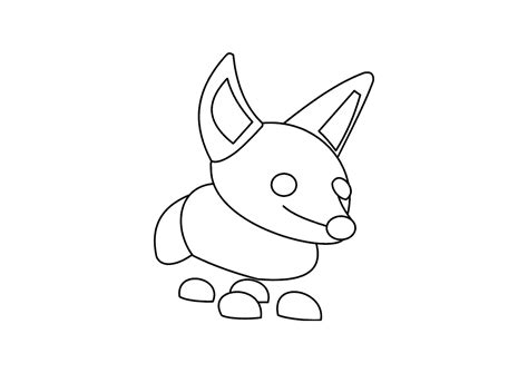 Adopt Me Roblox Fennec Fox Coloring Page