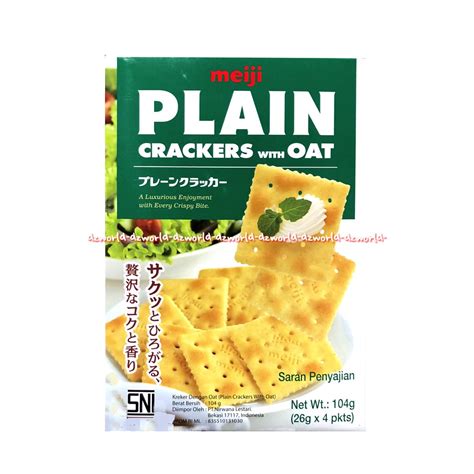 Jual Meiji Plain Crackers With Oat Snack 104gr Milk Biskuit Meiji Snak