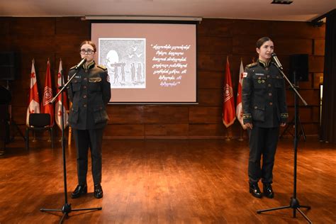 სსიპ კადეტთა სამხედრო ლიცეუმი Lepl Cadets Military Lyceum კადეტებმა ლიტერატურული კომპოზიცია