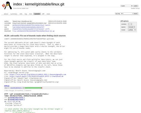 alsa usb audio fix out of bounds reads when finding clock sources 漏洞
