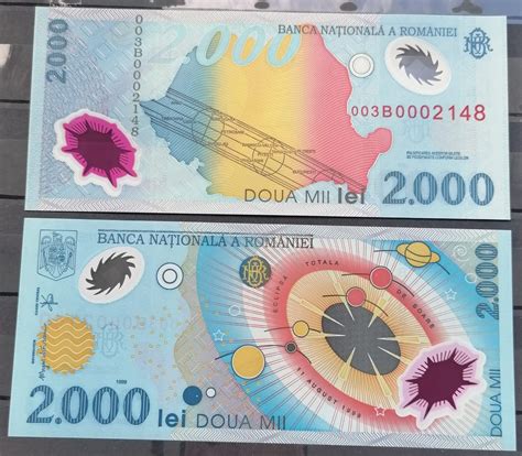 Romania Bancnota 2000 Lei 1999 Eclipsa De Soare Necirculata