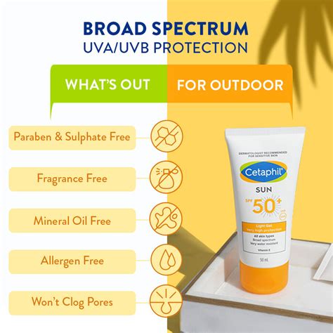 Buy Sunscreen Spf 50 For Sun Protection Best For Sensitive Skin Cetaphil