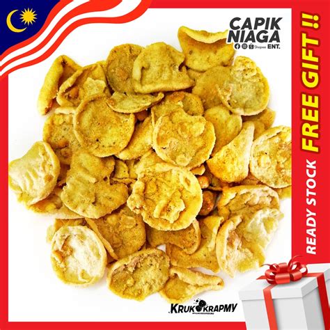 Peyek Original Salted Egg 207g Ready Stock Kudap Keropok Rempeyek Telur