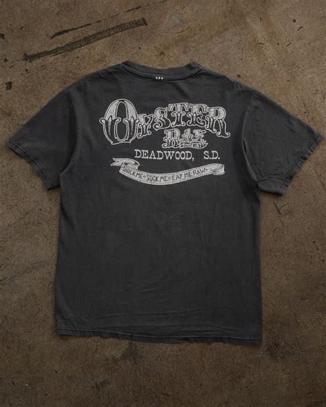 Charcoal Faded Shuck Me Suck Me Eat Me Tee 1990s Unsound Rags