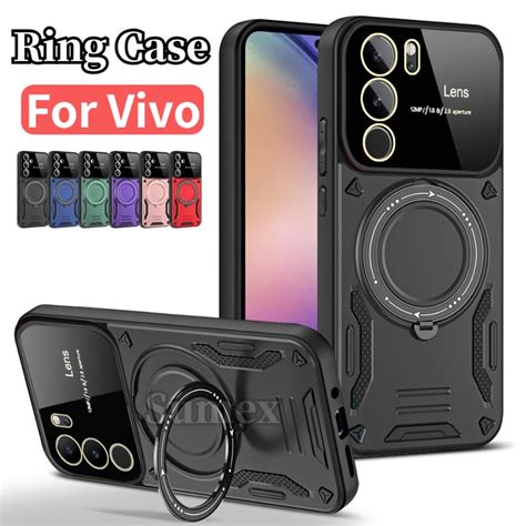 適用於 Vivo V29 V27 Pro 5g 手機殼環形支架支架硬殼 Hp Vivov29 V2250 Vevo V2 蝦皮購物