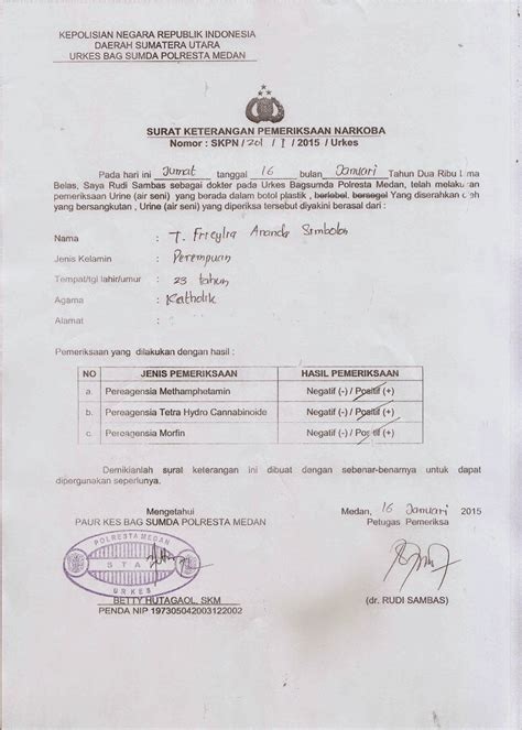 Bikin Surat Bebas Narkoba Di Depok Format Surat Yang Baik Dan Benar