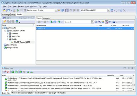 Results Of The Modules Category Aqtime Documentation