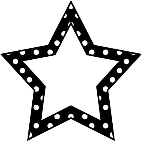 Star Clip Art With Polka Dots