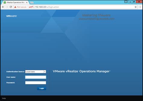 VRealize Operations Manager Installation Mastering VMware