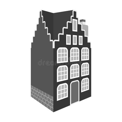 Edificio Escandinavo Tradicional Arquitectura Del Solo Icono De La Casa