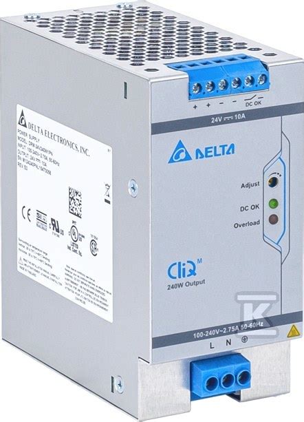 Delta Zasilacz Na Szynę Din 24v10a Drm Drm 24v240w1pn