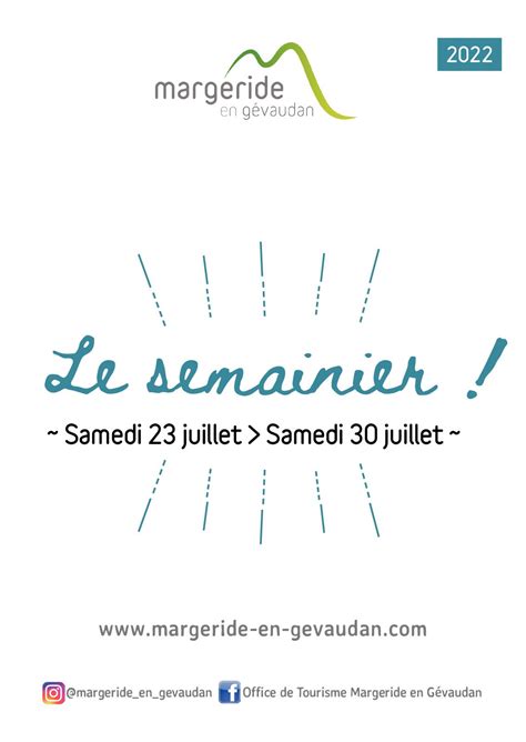 Calam O Semainier N Juillet