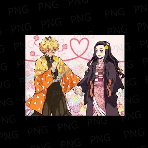 Nezuko X Zenitsu Demon Slayer PNG Printable Only High Resolution PNG File X Px DS