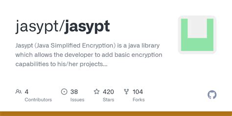 GitHub Jasypt Jasypt Jasypt Java Simplified Encryption Is A Java